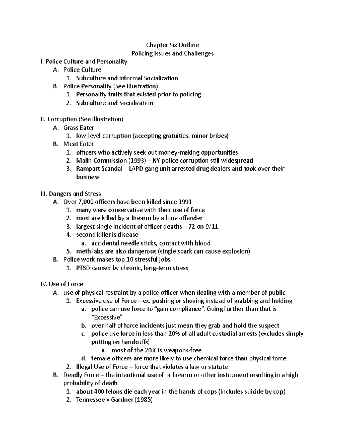 Chapter 6 Outline - These are notes from the class that came directly ...