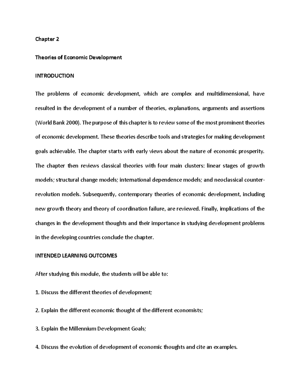 ECO 310 - Chapter 2 - ECO310 - Chapter 2 Theories of Economic ...