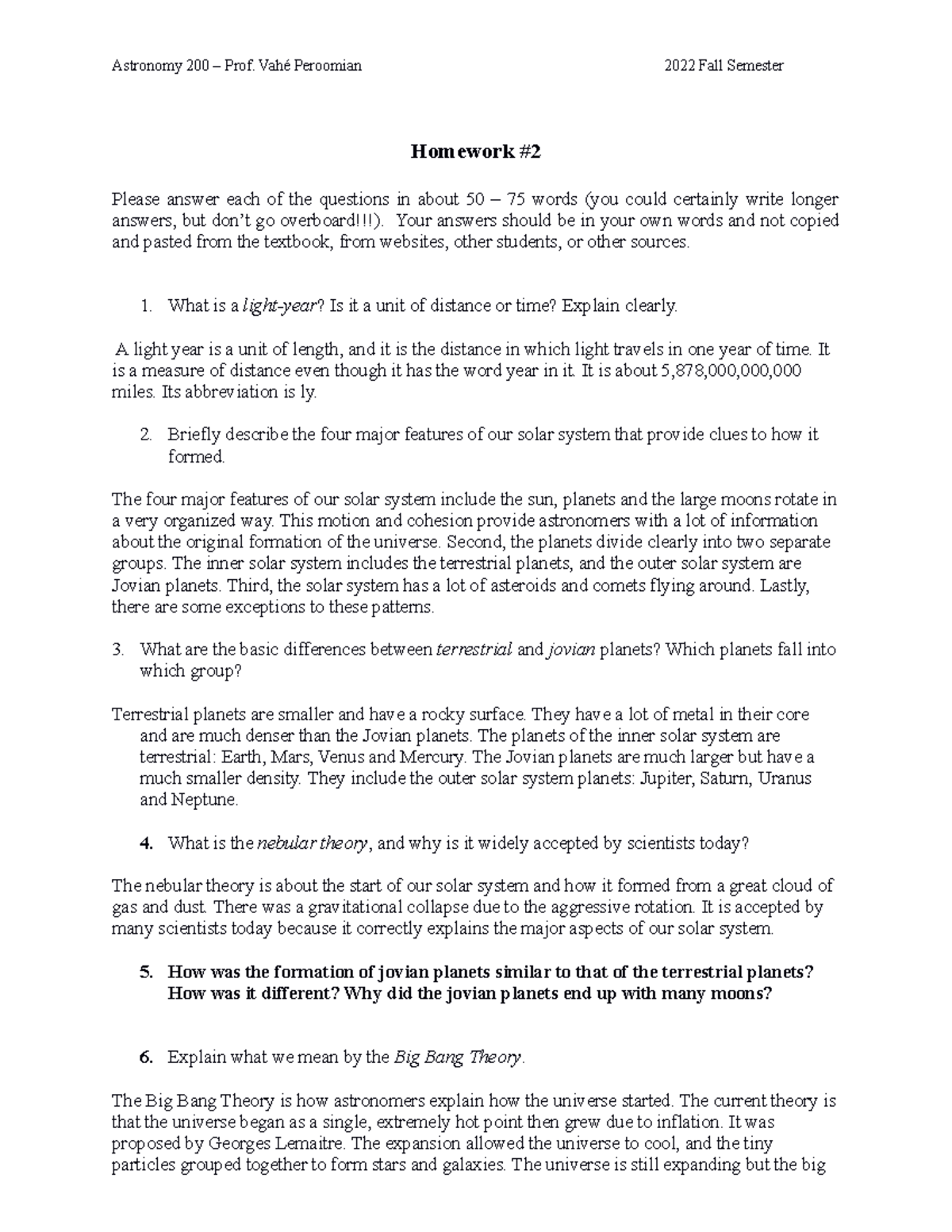 Astro 200Homework 2withquestions - Astronomy 200 – Prof. Vahé Peroomian ...