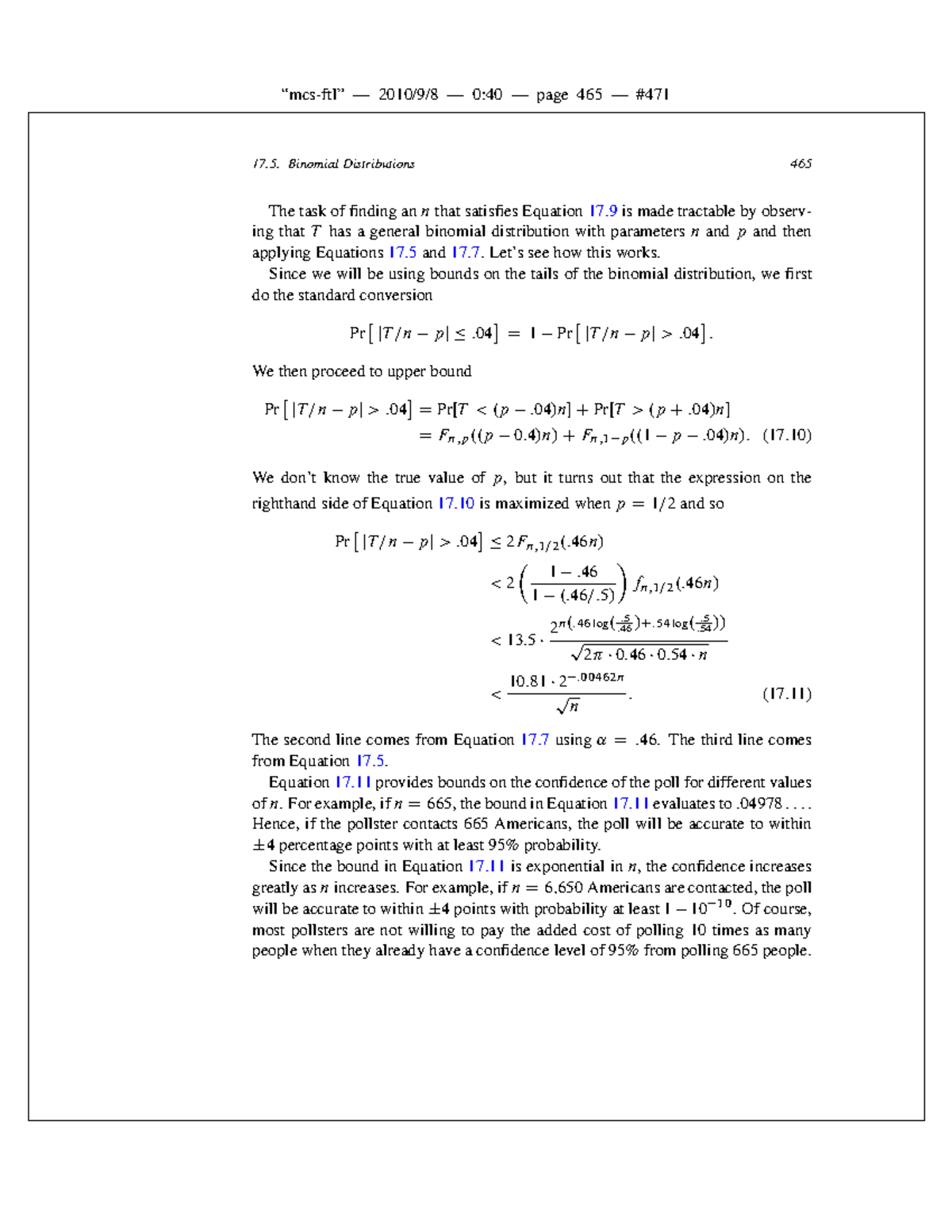 Mathematics for Computer Science-95 - Binomial Distributions 465 The ...
