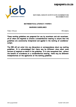 NSC Maths Grade 12 November 2023 P2 Memo - MARKS/PUNTE: 150 These ...