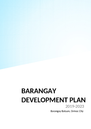 Blank Bdrrm Plan Template - BARANGAY B A T U A N BARANGAY DISASTER RISK ...