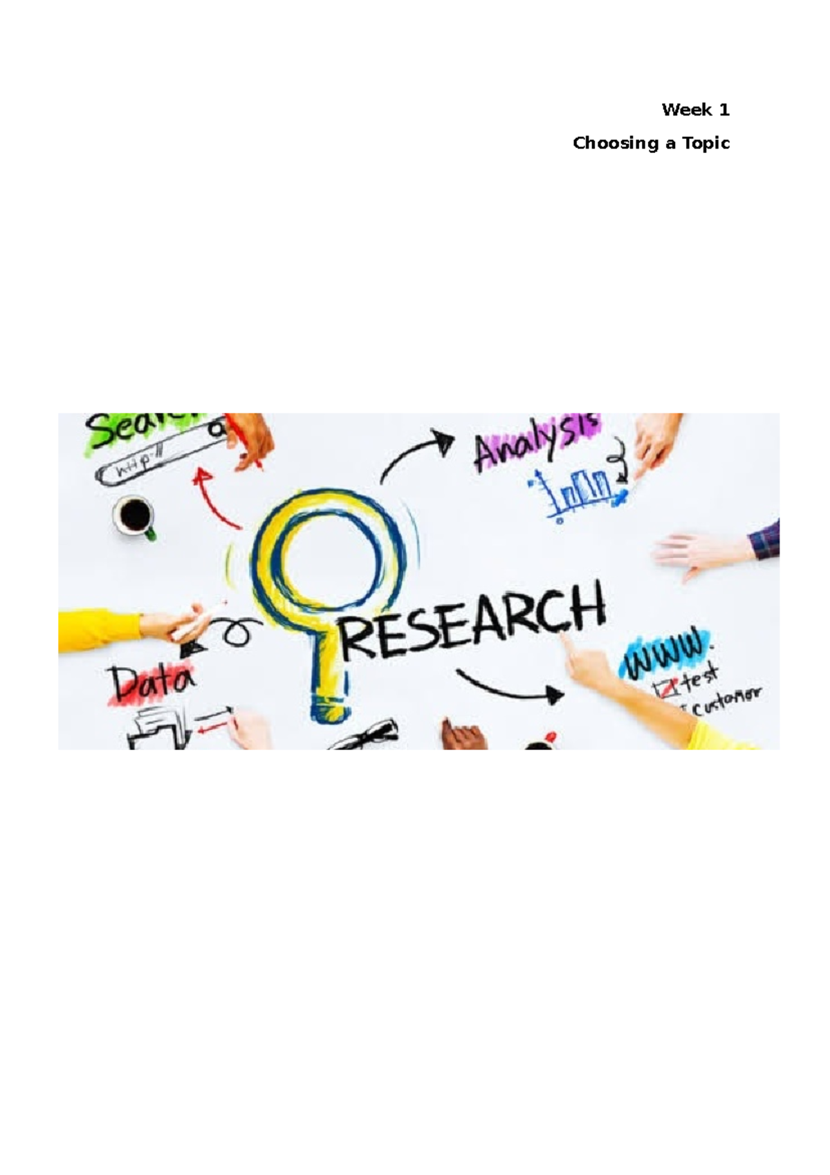 Lecture 1 - Choosing a Dissertation topic - Week 1 Choosing a Topic ...