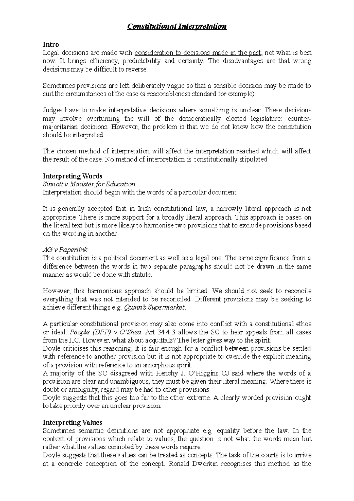 Constitutional Interpretation - Constitutional Interpretation Intro ...