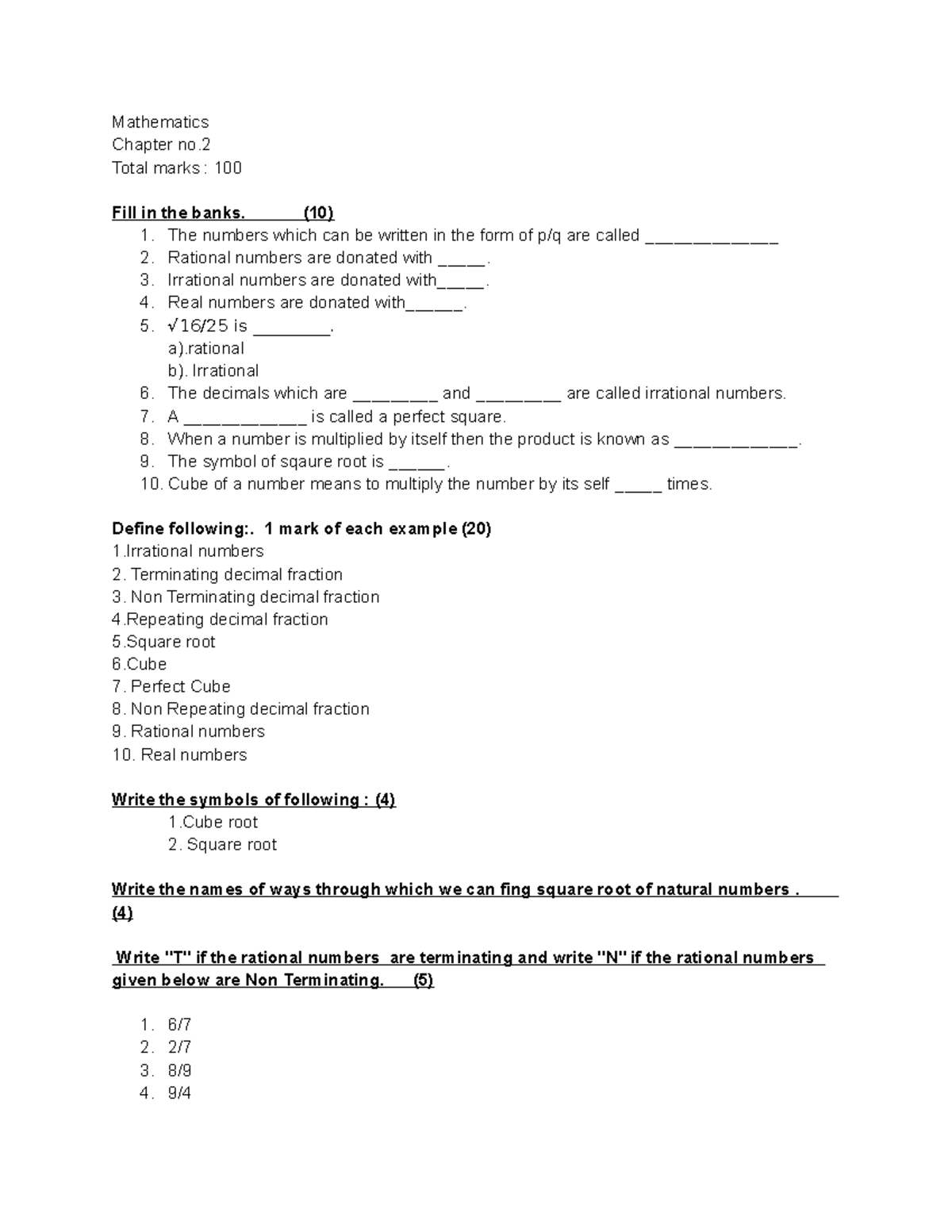 Chapter no. 2 - mathematics - Studocu