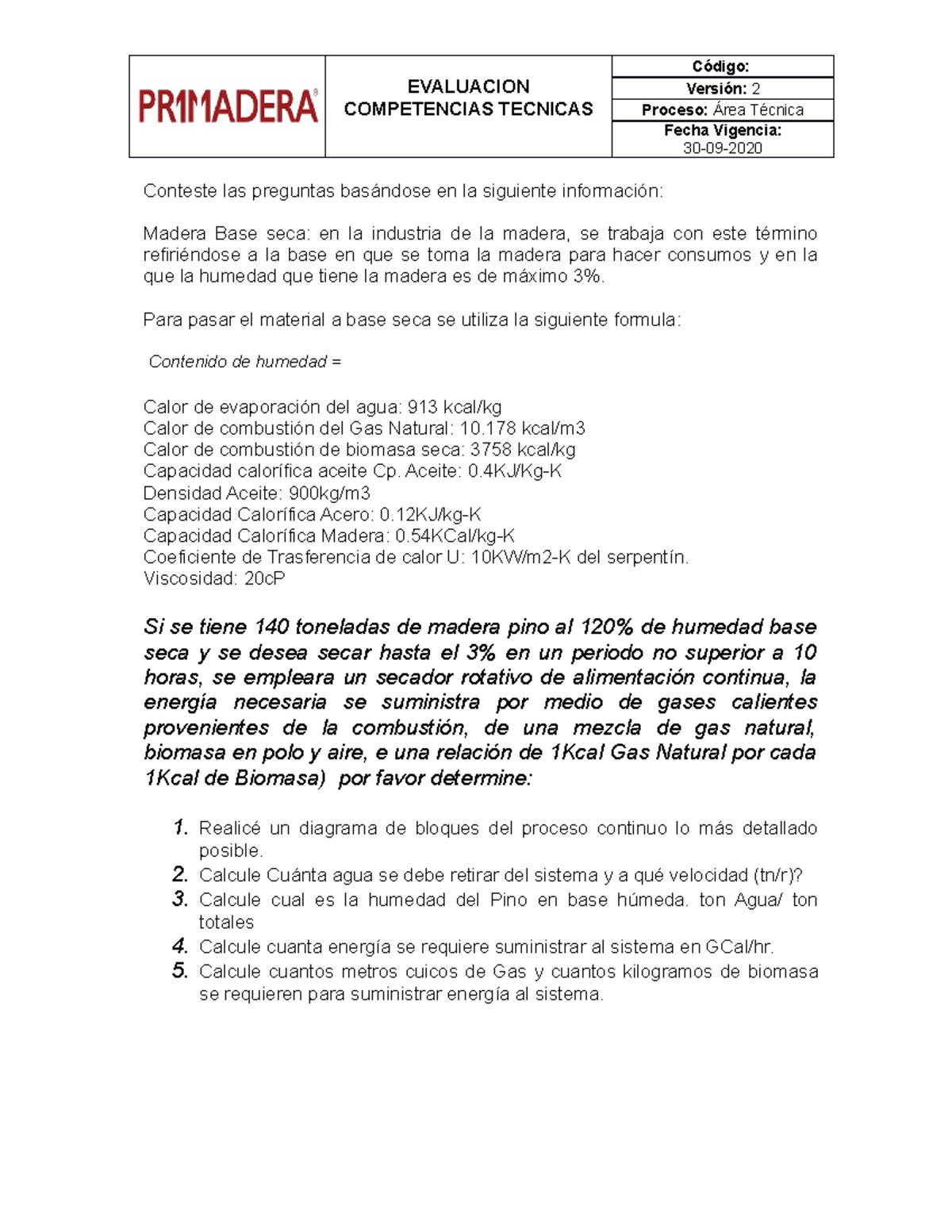Evaluacion Competencias Tecnicas v3 - EVALUACION COMPETENCIAS TECNICAS ...