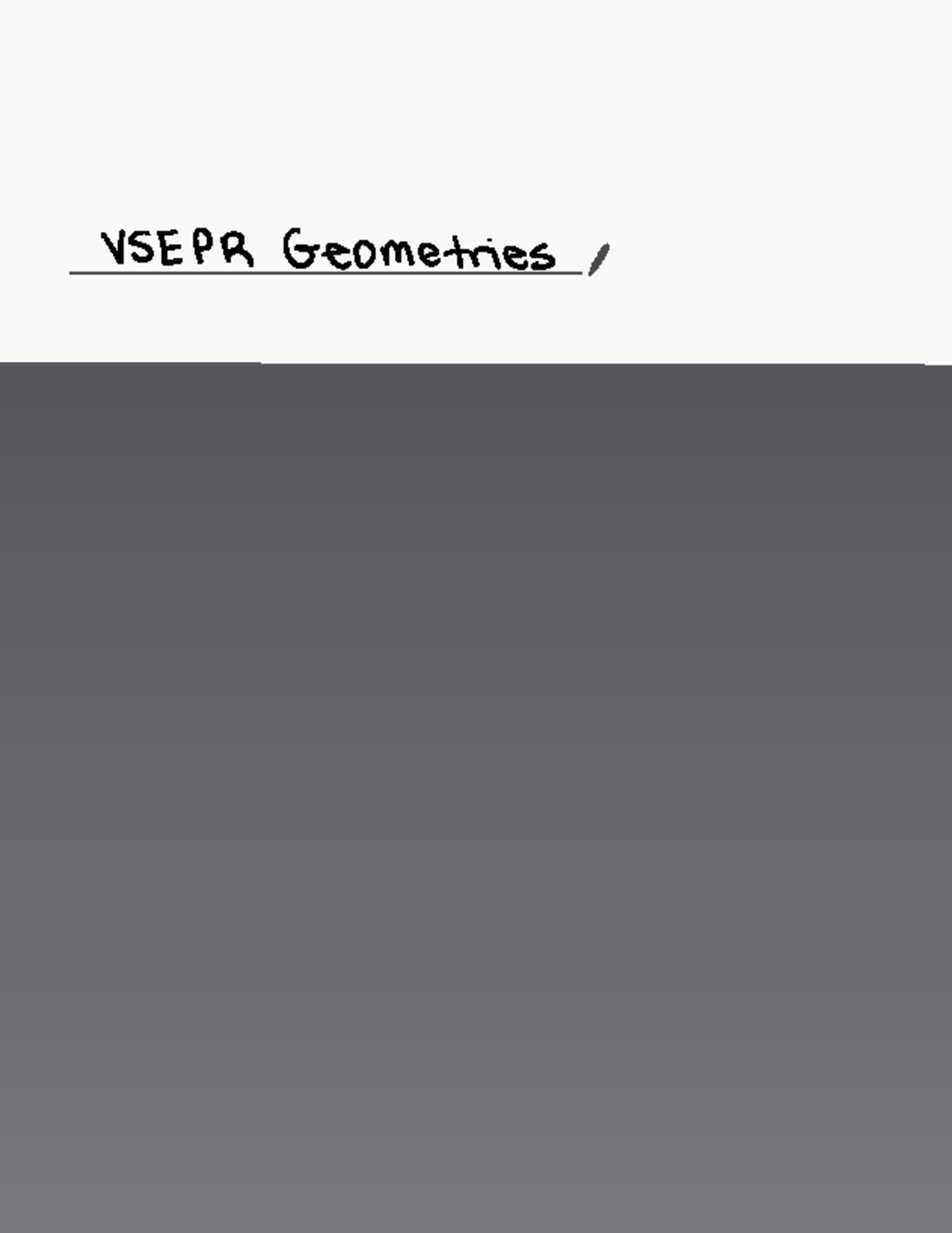 VSPER Models Sheet - VSEPR Geometries VSEPR Geometries Electron ...