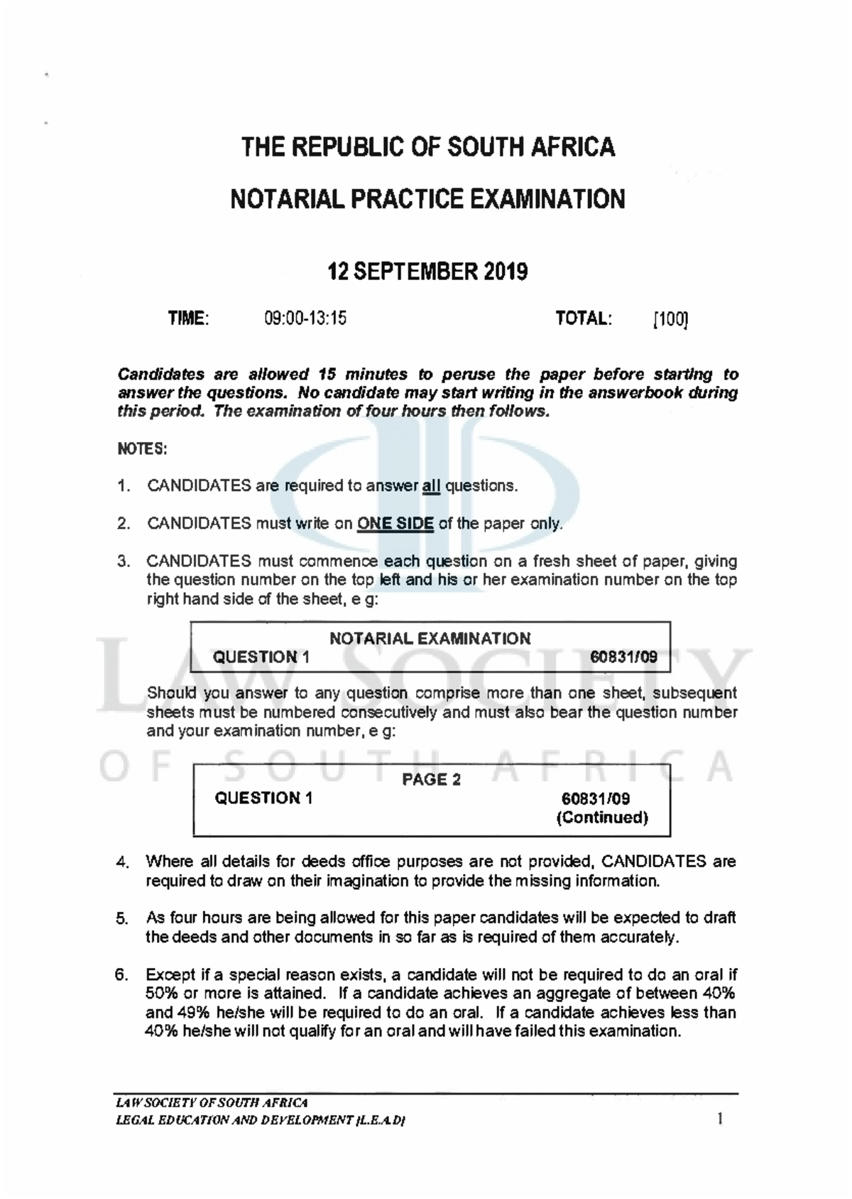 2019 12- September Notarial- Practice - TIME: THE REPUBLIC OF SOUTH ...