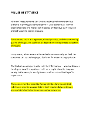 Applications Of Statistics - APPLICATIONS IN STATISTICS Applied ...