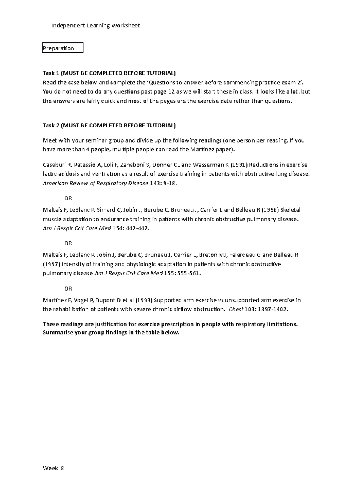 Week 8 IDL and Practice Exam 2(3) - Preparation Task 1 (MUST BE ...