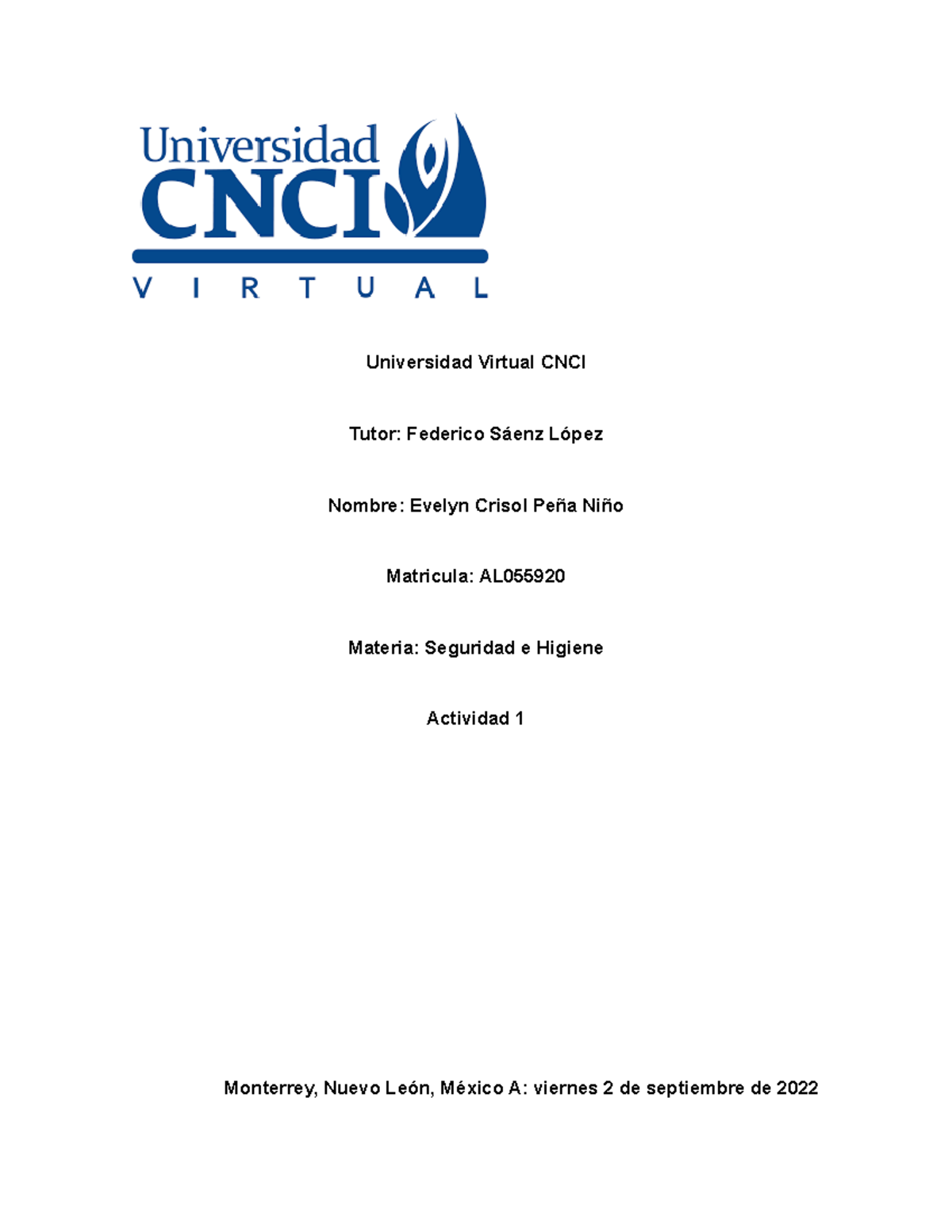 Actividad 1 - PROYECTO MODULAR UNIVERSIDAD VIRTUAL CNCI - Universidad Virtual CNCI Tutor ...