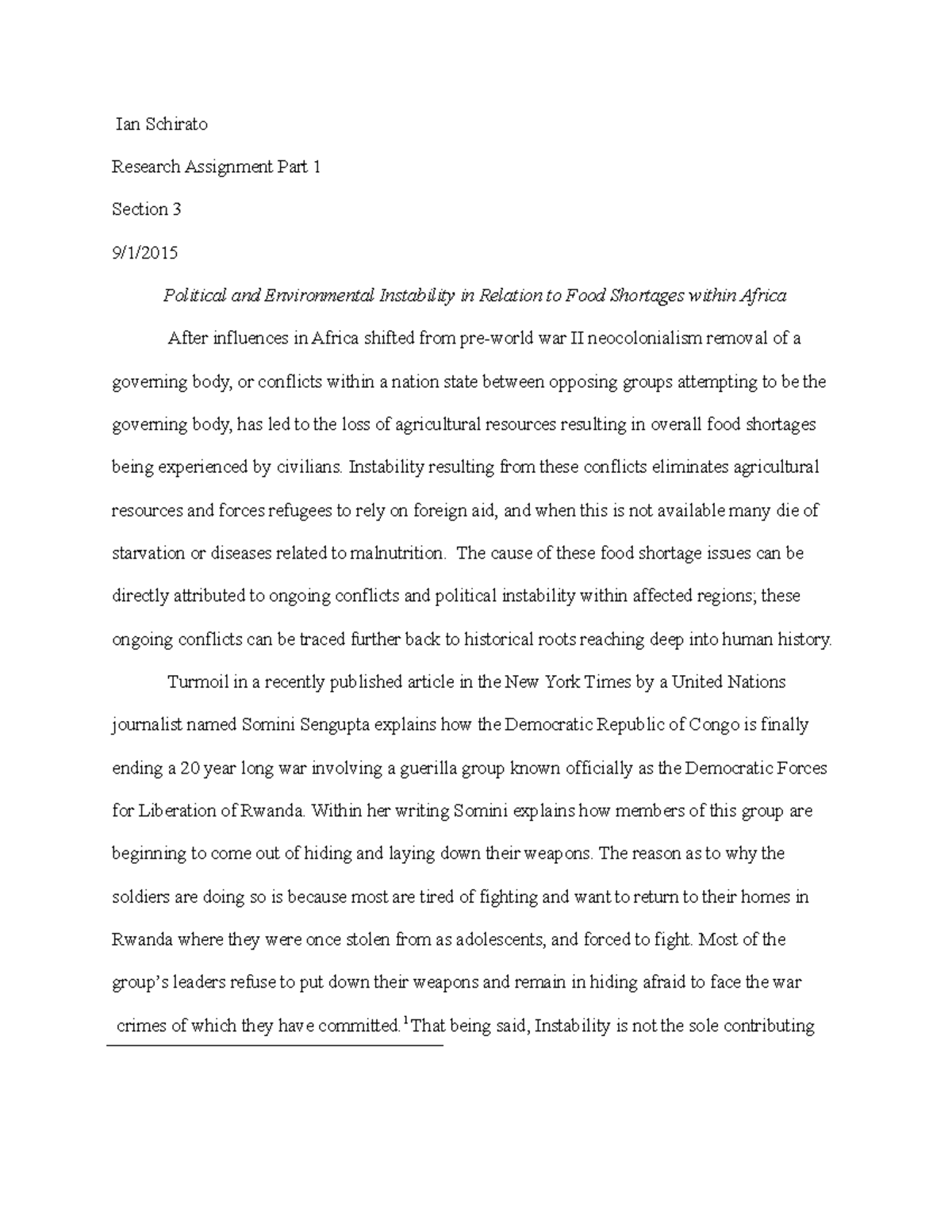 Essay Lra 1 Grade 95 Ian Schirato Research Assignment Part 1
