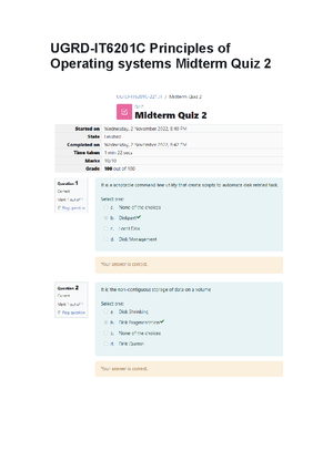 UGRD-IT6201C Principles of Operating systems Final Exam - Studocu