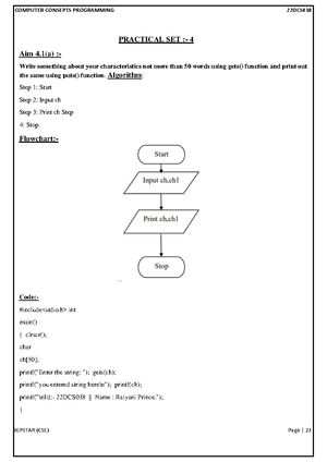 Concept of structure of in c programming - PRACTICAL SET :- 10 Aim 10 :- Write a C program to ...