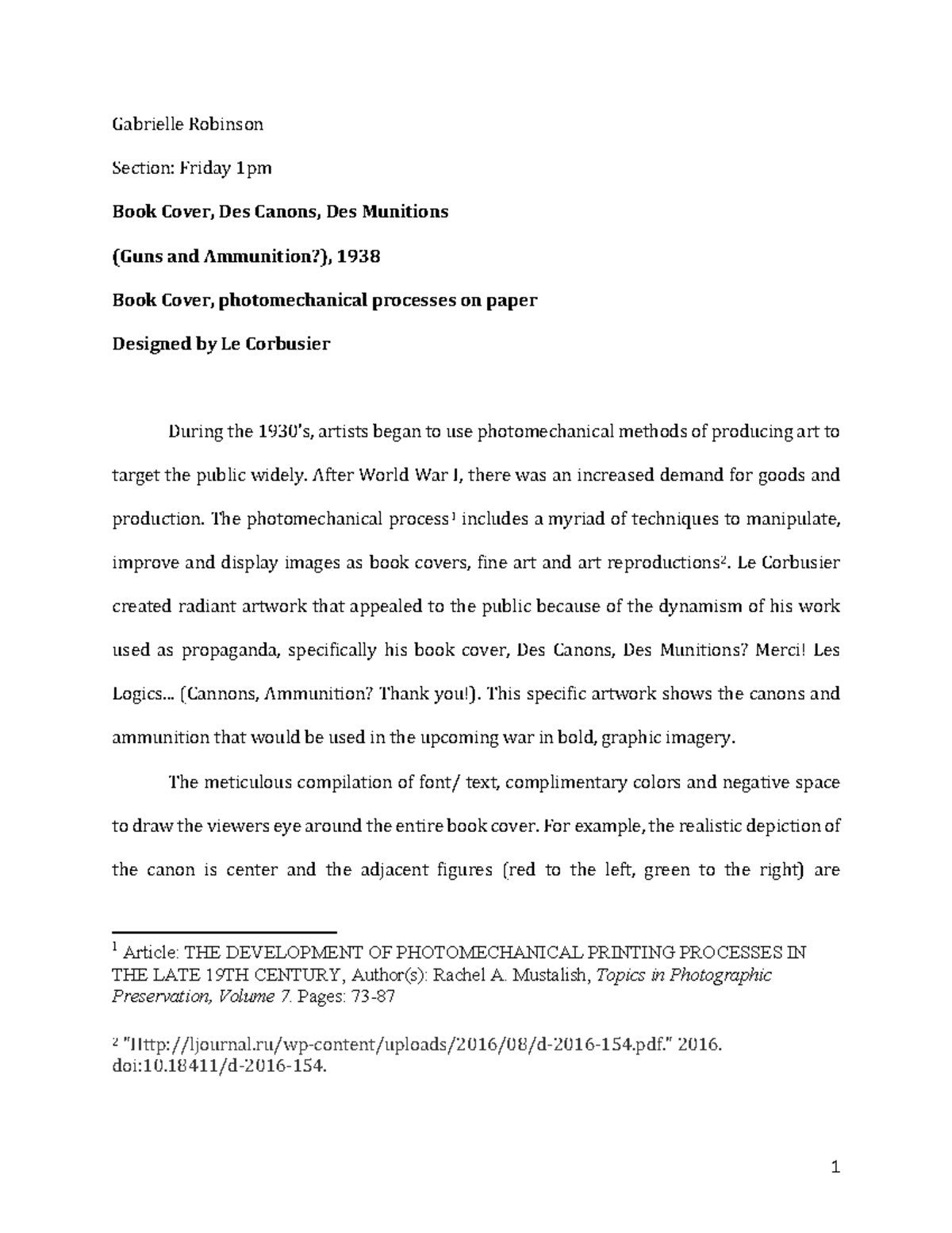 Design entry - This project involved research and analysis of a chosen ...