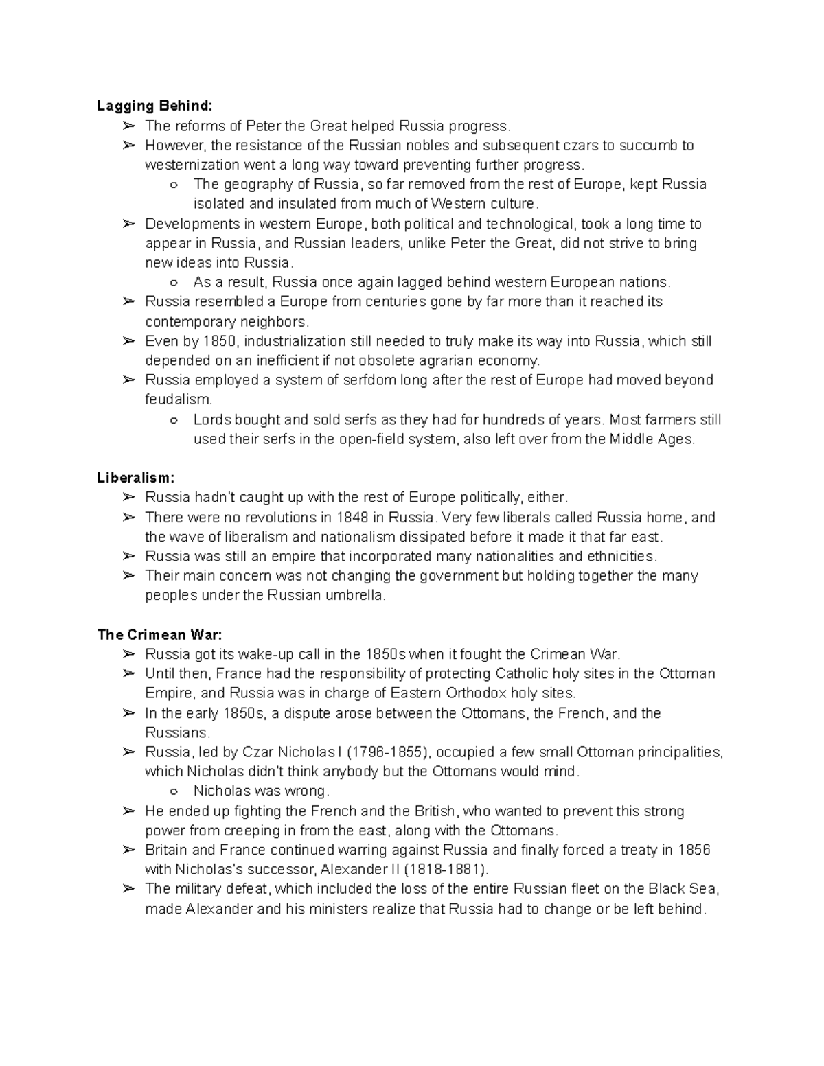 World Civ III 19th Century Russia - Lagging Behind: The reforms of ...