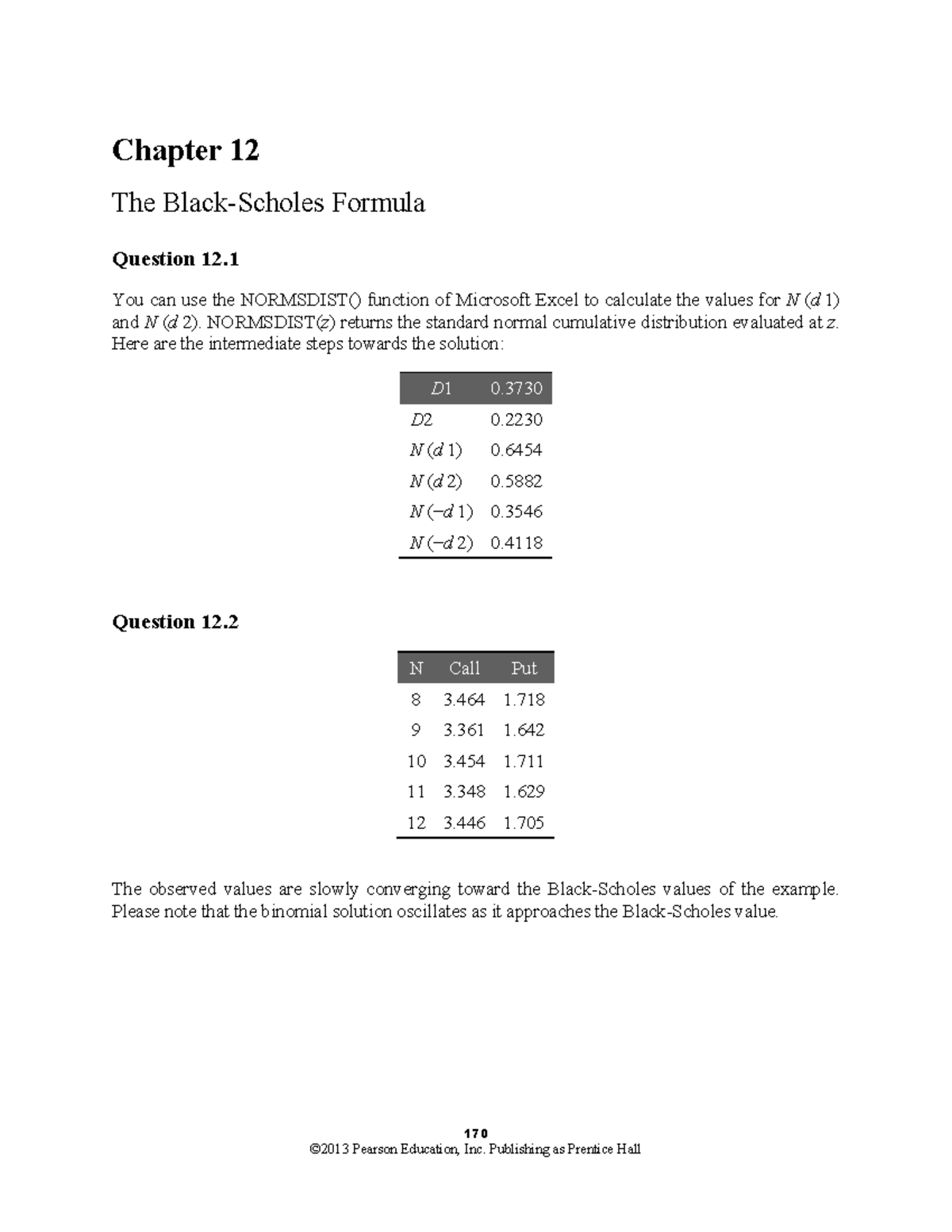 Chapter 12 HW Sol for MATH133C - 170 Chapter 12 The Black-Scholes ...