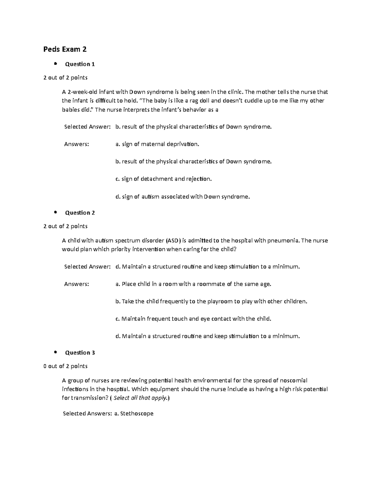 Pediatric Nursing Exam Wong Peds Exam 2 Question 1 2 Out Of 2 Points pediatric-nursing-exam-wong-peds-exam-2-question-1-2-out-of-2-points