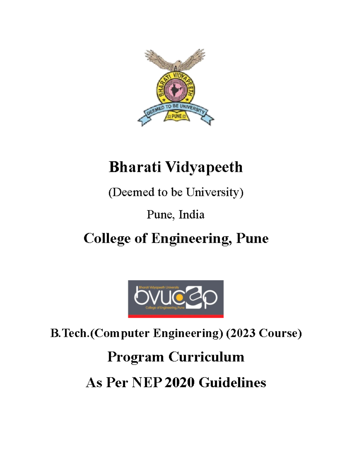 Comp 2023 syllabus - no discription - Bharati Vidyapeeth (Deemed to be ...