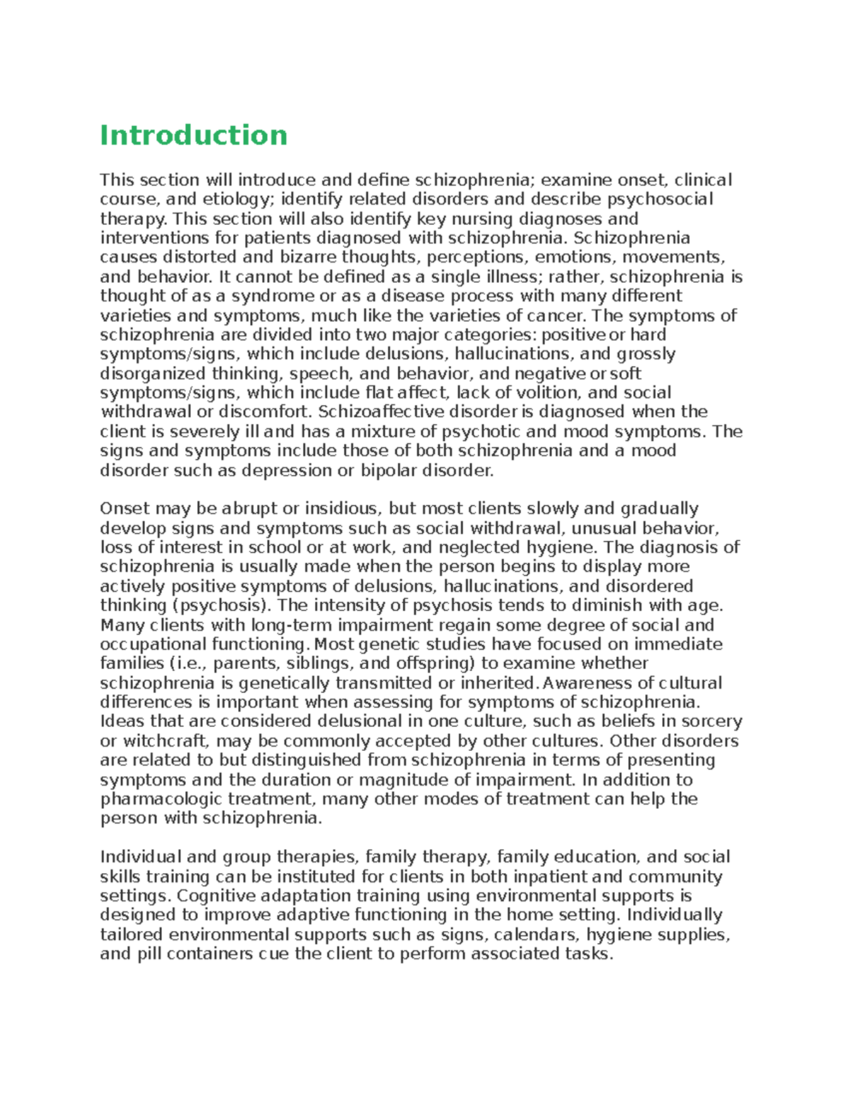 Introduction summary Module 12 - Introduction This section will ...
