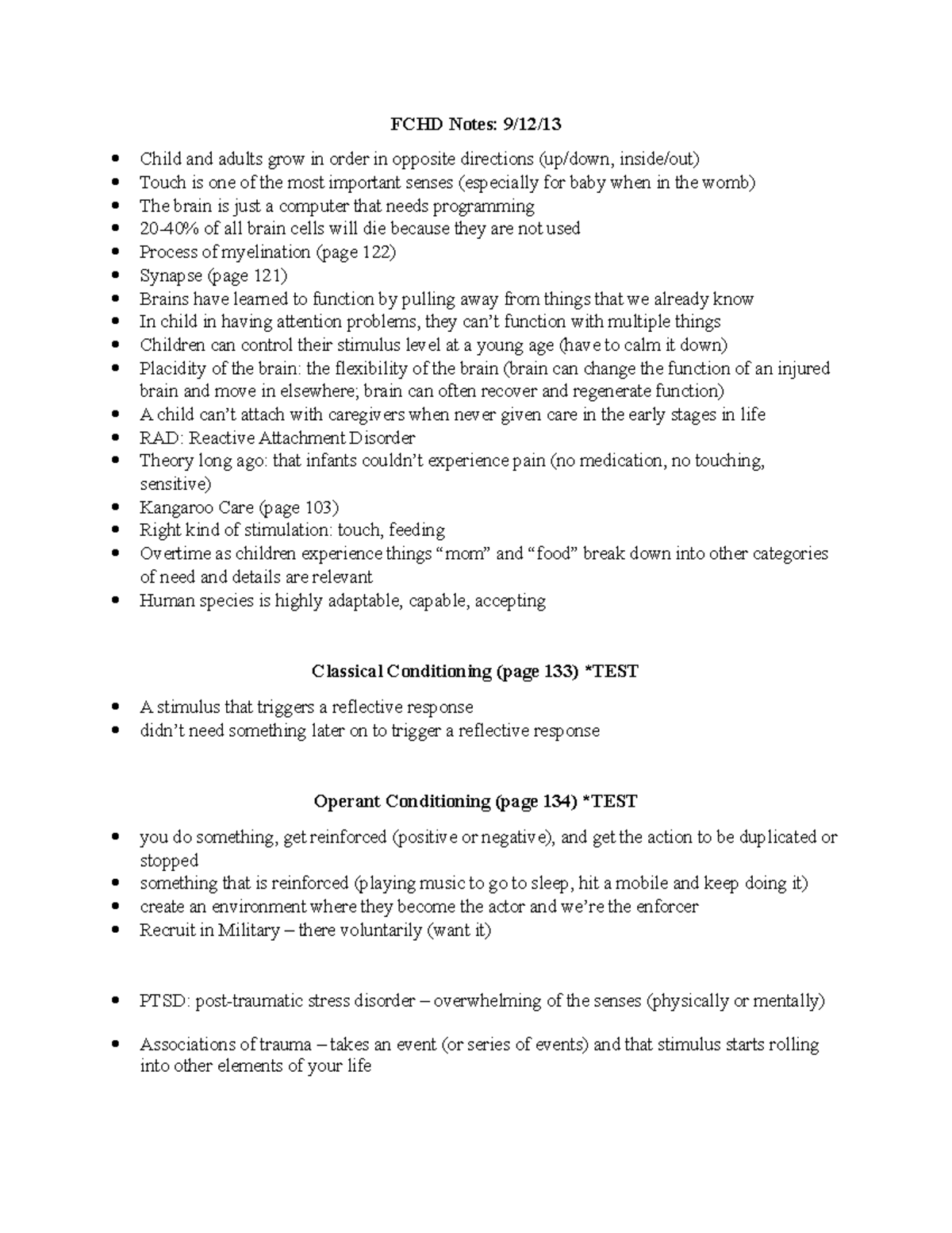 9-12-13 FCHD - Lecture 3 - FCHD Notes: 9/12/13 Child and adults - Studocu