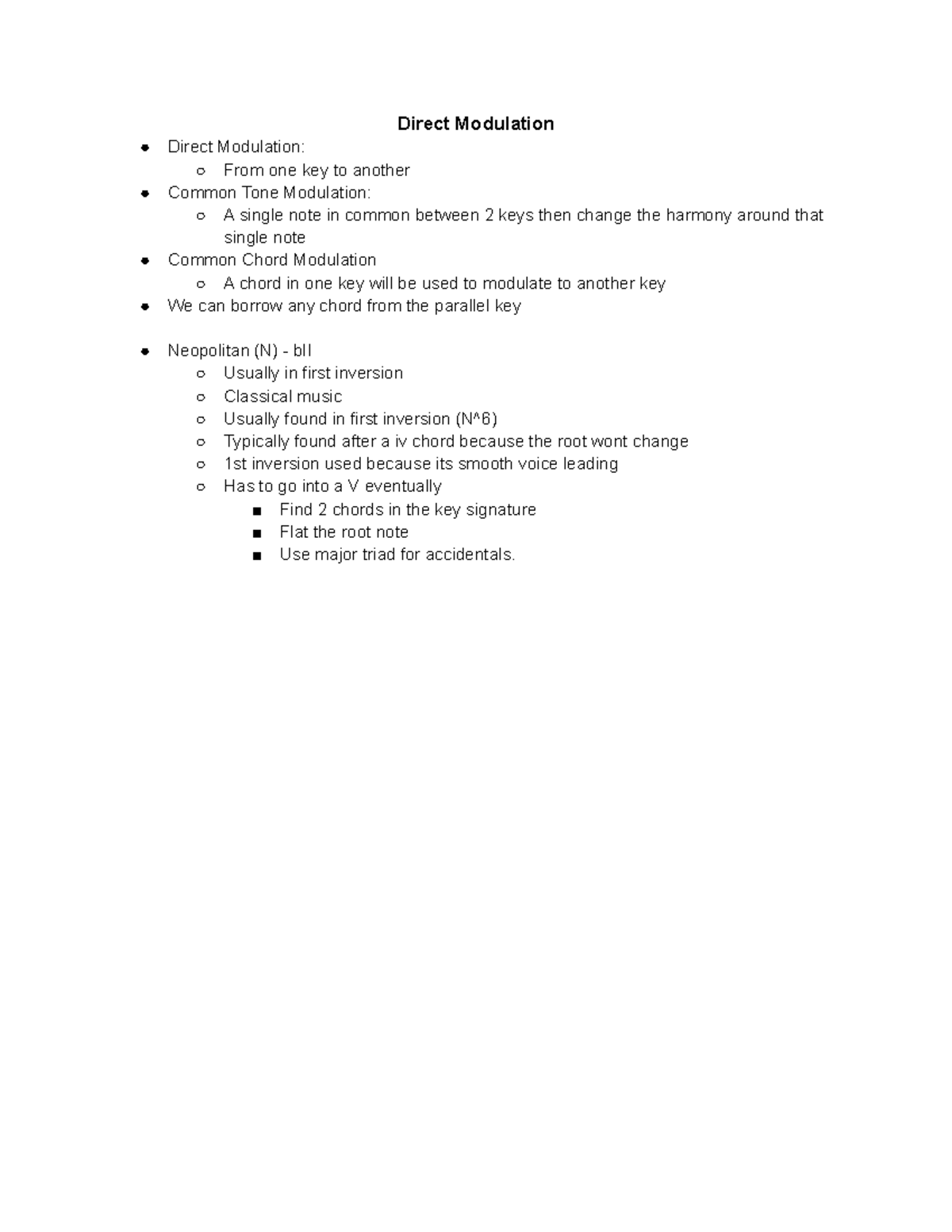 Theory II - Direct Modulation - Direct Modulation Direct Modulation ...