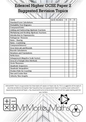Maths Y10-11 Foundation Formulae Sheet - GCSE 9-1 MATHEMATICS FORMULAE ...