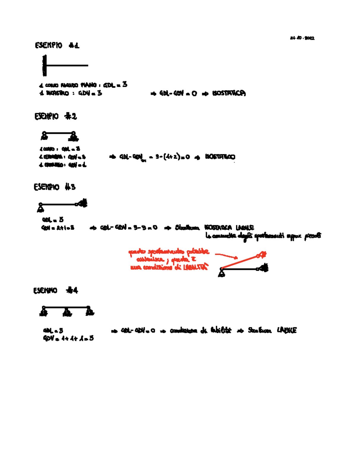 Esercizi strutture - ESEMPIO 1 È 1 CORPORIGIDOPIANO ADL 3 1 INCASTRO ...