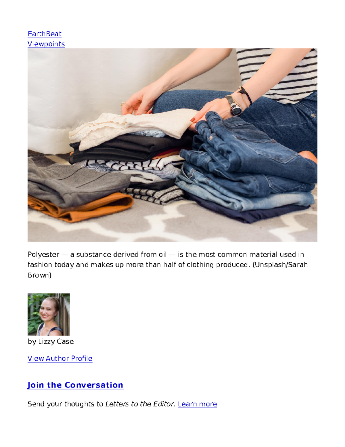 Why Catholics should divest from plastic in their closets - EarthBeat Viewpoints Polyester — a ...