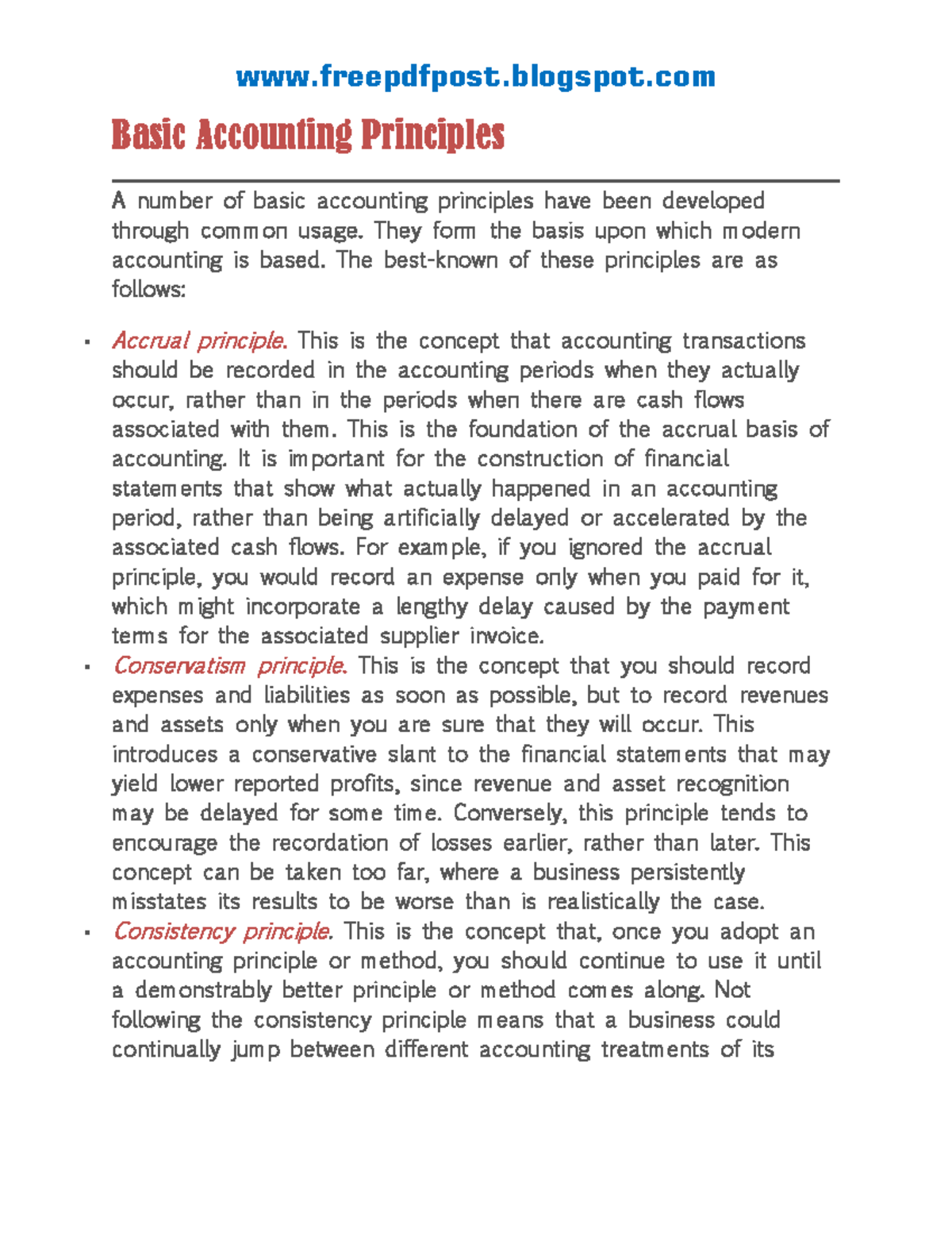 Basic Accounting Principles - freepdfpost.blogspot Basic Accounting ...
