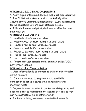 chapter 3 ITNW 1425 - Written Lab 3: TCP/IP What is the class C address range in decimal and in ...