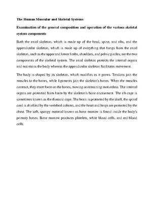 Unit 11 The human muscular and skelatal systems - Human Musculoskeletal ...
