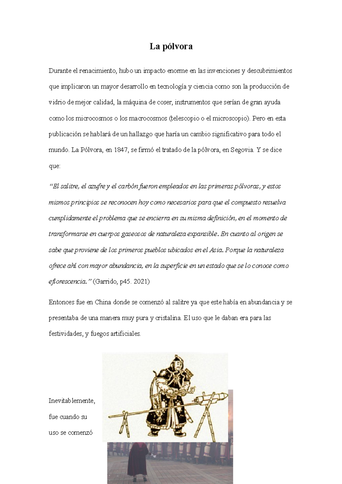 LA Polvora Completo - copia - La pólvora Durante el renacimiento, hubo ...