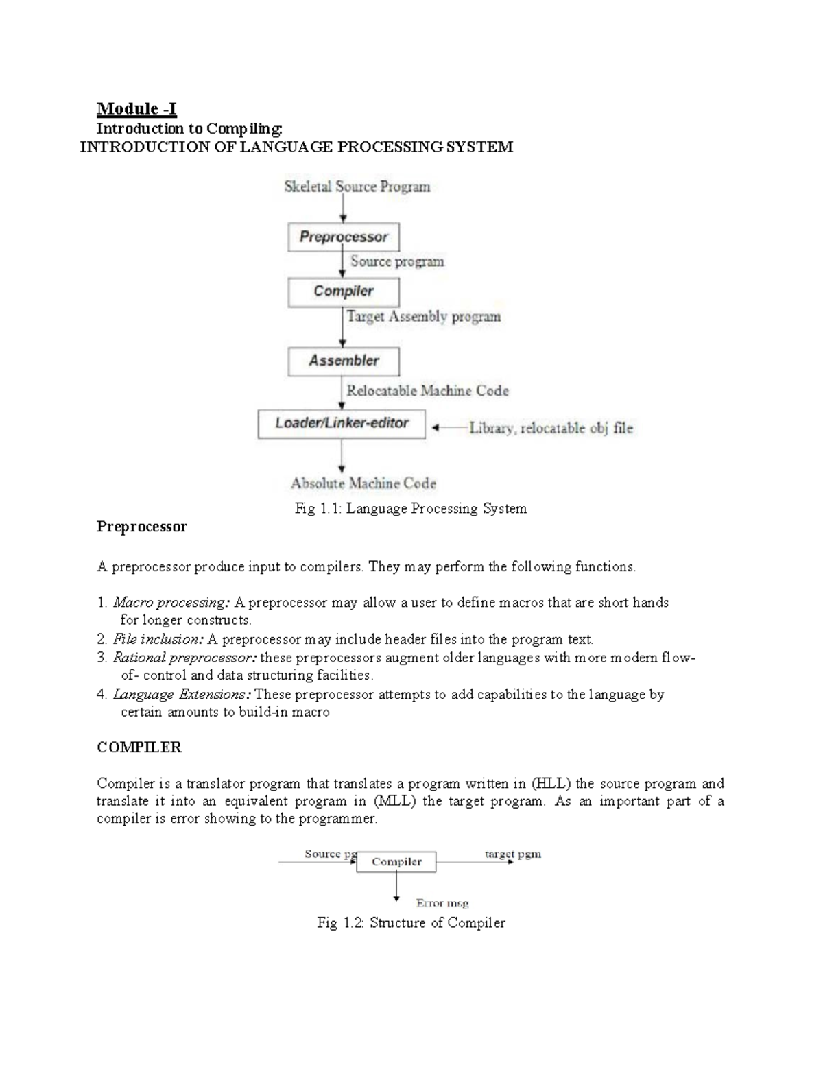 Unit-1 - best and easy notes to refer for learning - Module -I ...
