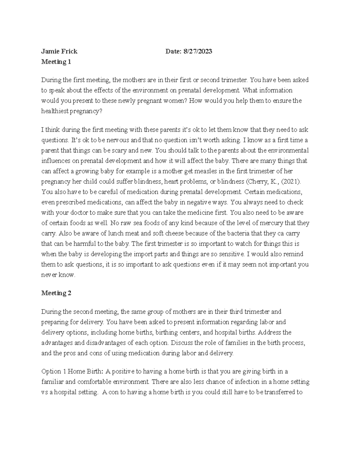 Early Developmental Issues in Child Development Jamie Frick - Jamie ...