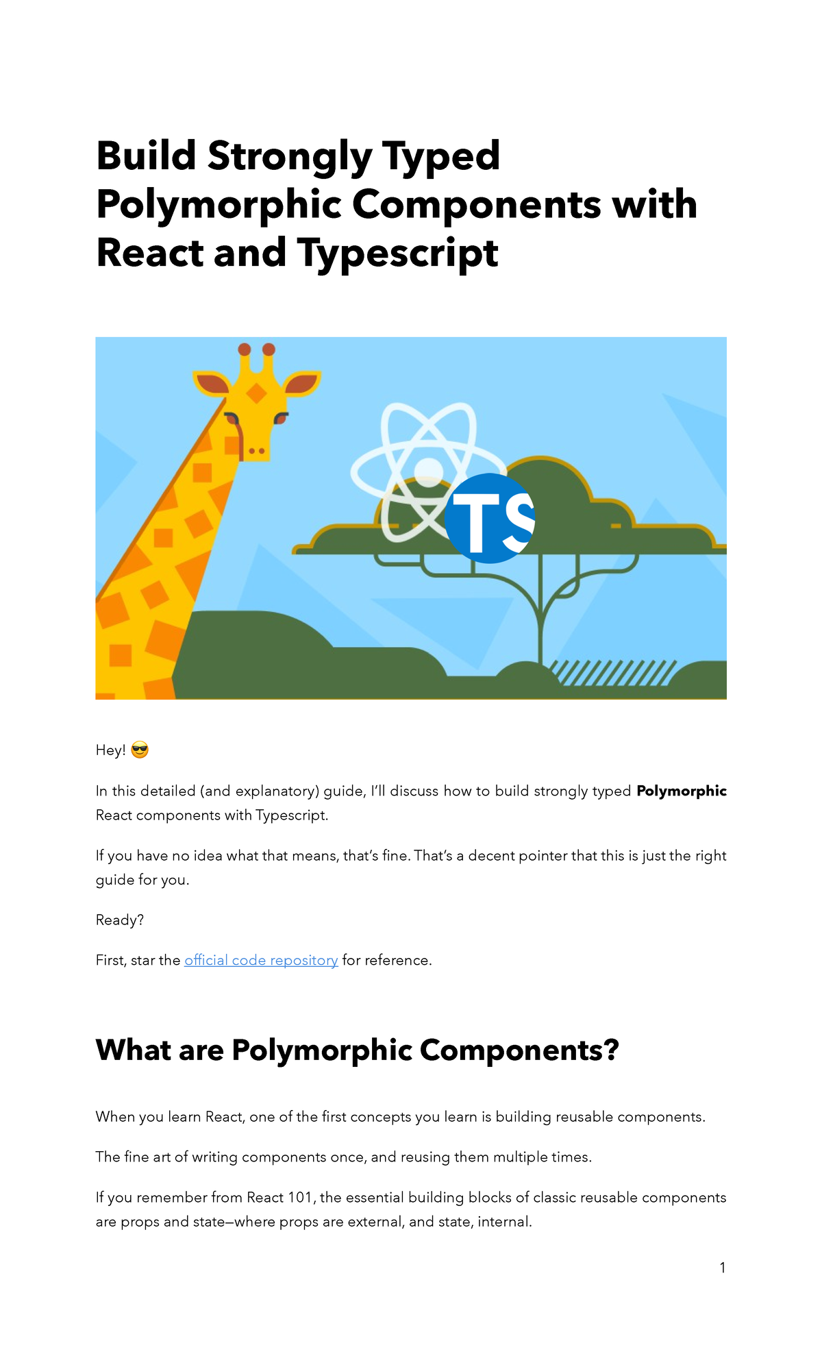 React polymorph - Build Strongly Typed Polymorphic Components with React and Typescript Hey! 😎 ...