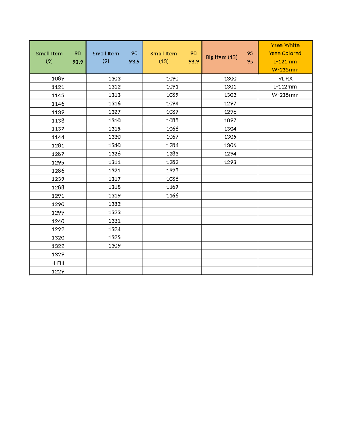 Ysee White - Ysee White Small Item (9) 90 Small Item (9) 90 Small Item ...