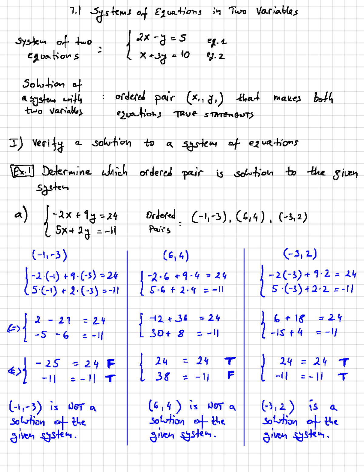 7.1 Systems of Equations in Two Variables - Systems of Equations in Two ...