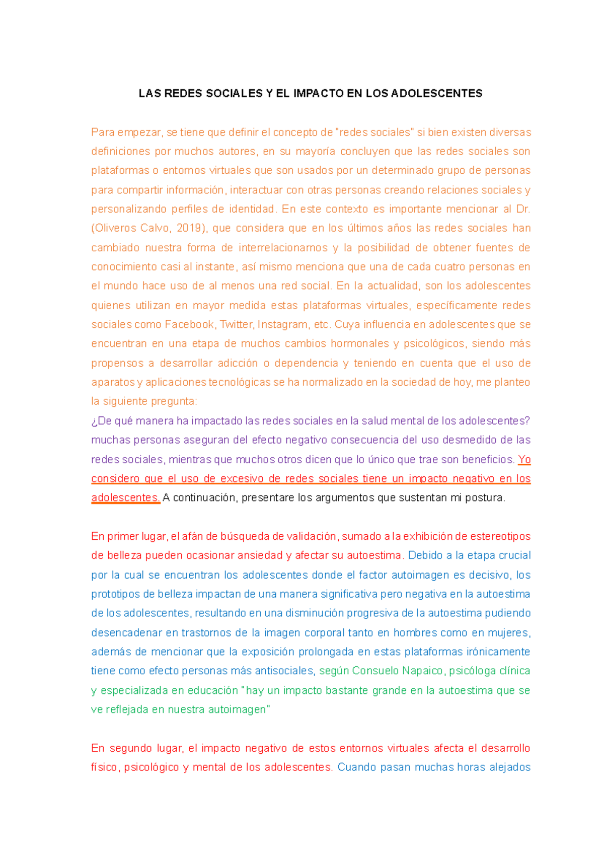 Elaboracion de ensayo sobre si las redes sociales afectan la salud ...