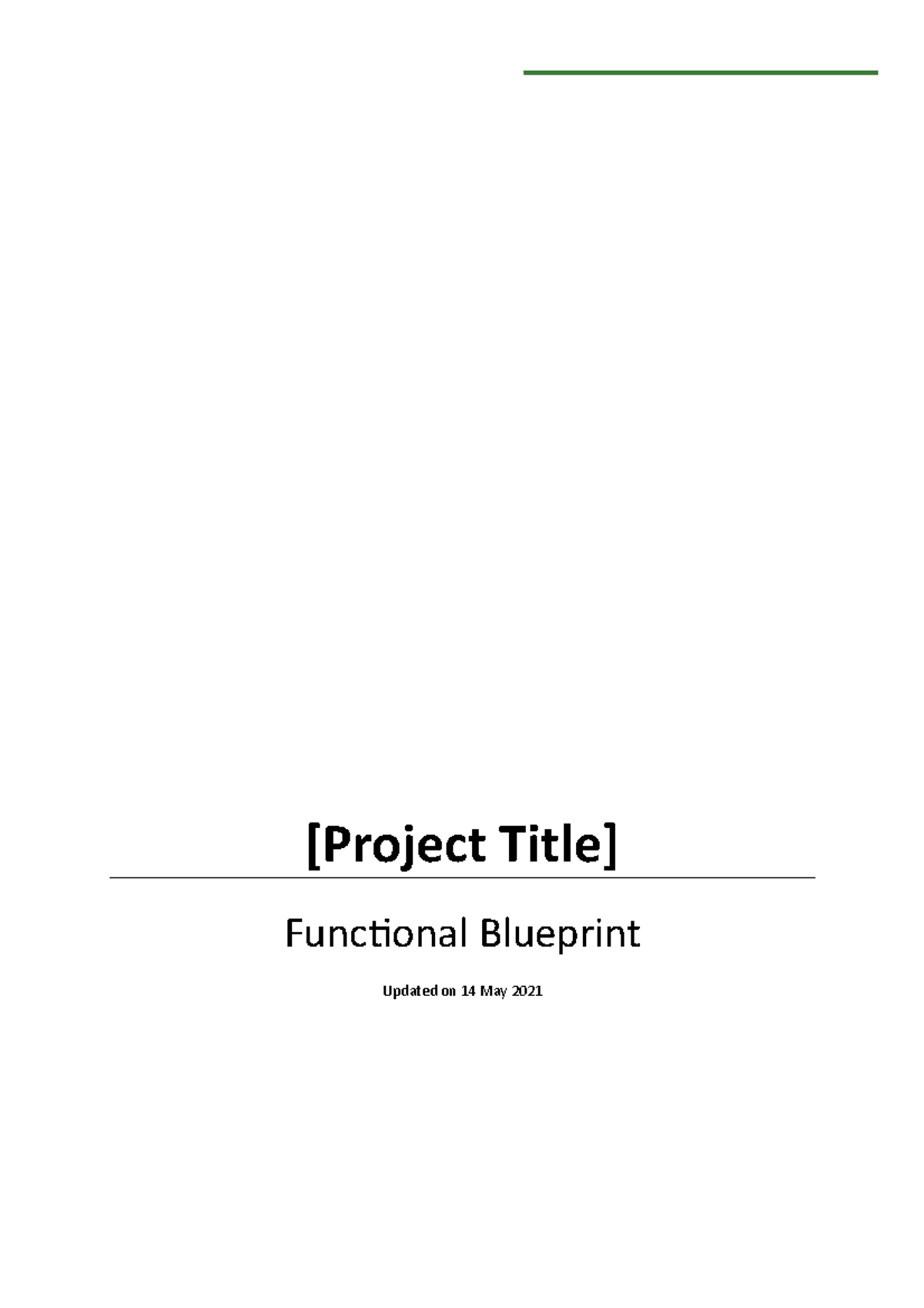Functional Blueprint v3 - [Project Title] Functional Blueprint Updated ...
