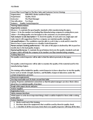 Lesson Plan assignment - Lesson Plan Assignment Instructor: Aly Eldeeb Student Name and Student ...