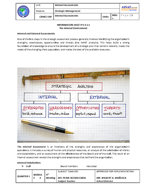 PNF Module 2 Strategic Mgt - Module Strategic Management CBME2-SM ...