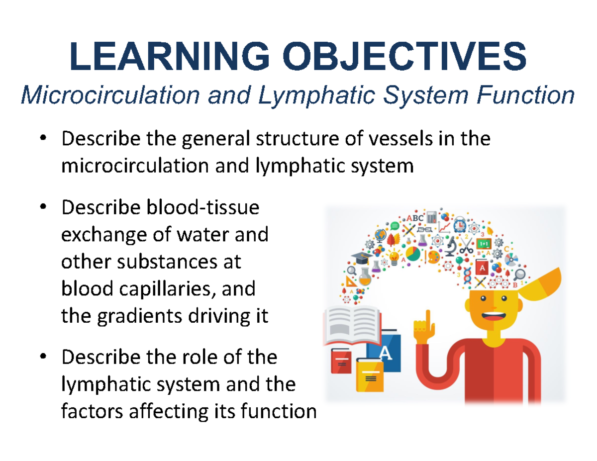 Bio3U03-07-Microvasculature - LEARNING OBJECTIVES Microcirculation and ...