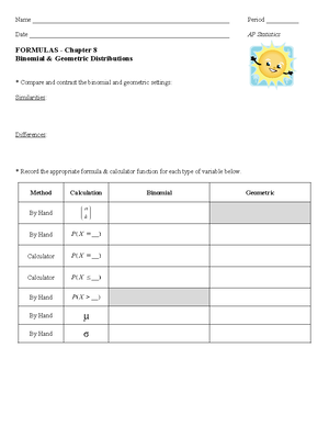 1 - It is an assignment for AP Stats. - Studocu