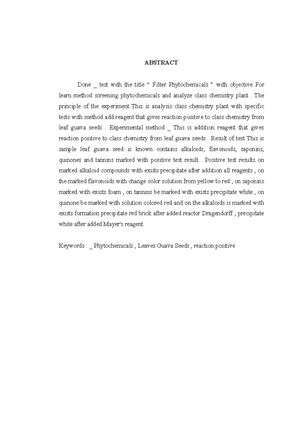Discussion Chemis P4 - ABSTRACT Done _ test with the title “ Filter ...