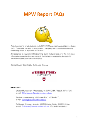 Example 1 Final report headings - Example of Report Headings for ...