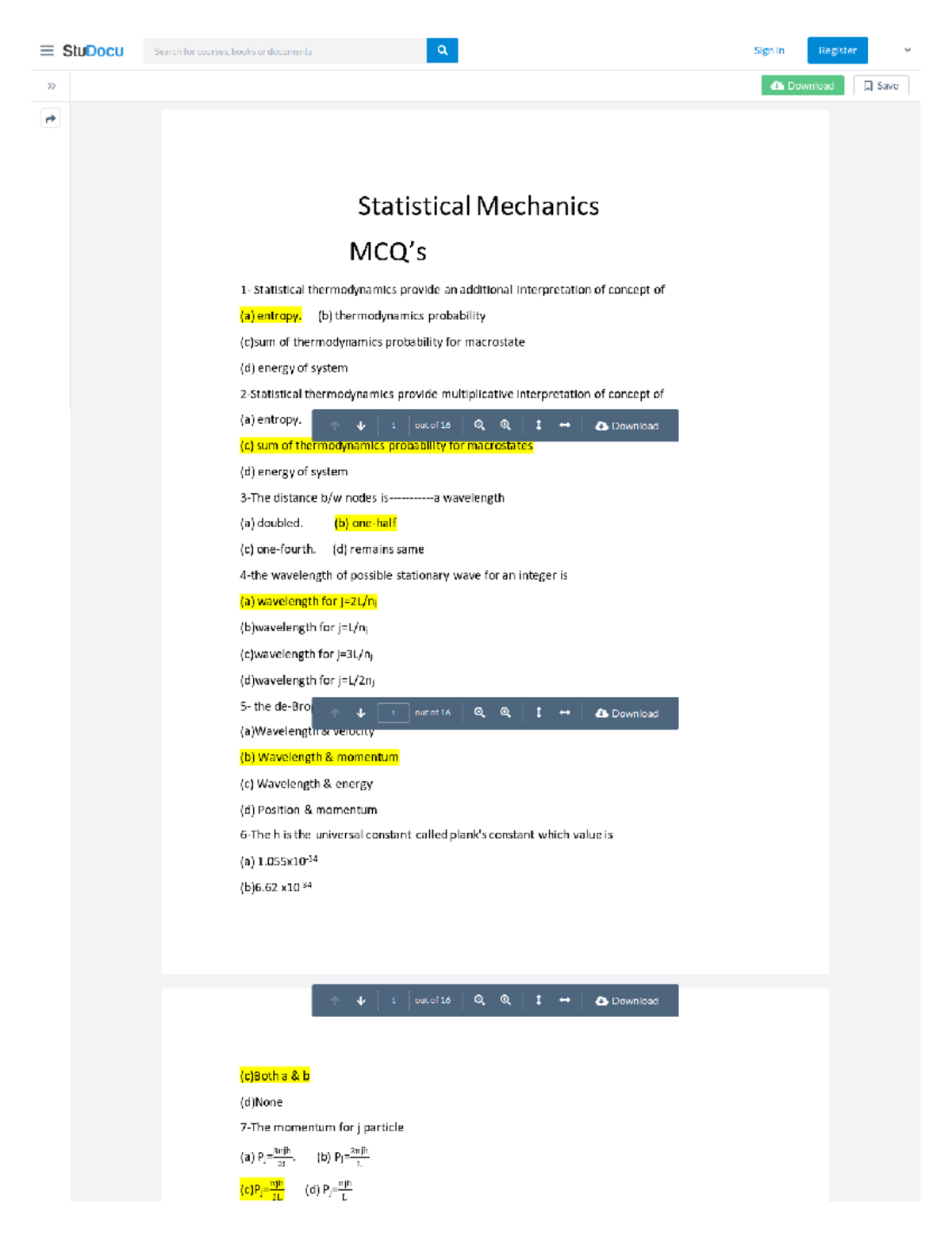 Statistical phy - Physics - Studocu