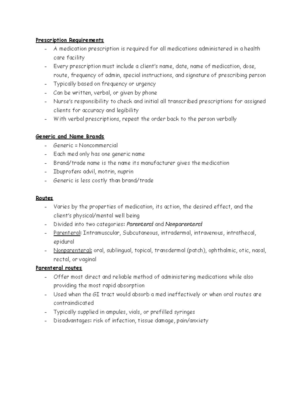 Concepts of Medication Administration - Prescription Requirements - A ...