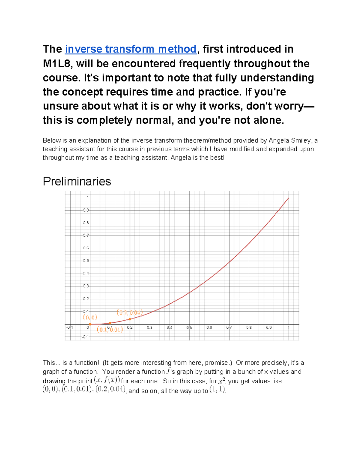 Inverse Transform Method Supplemental Notes - The inverse transform ...