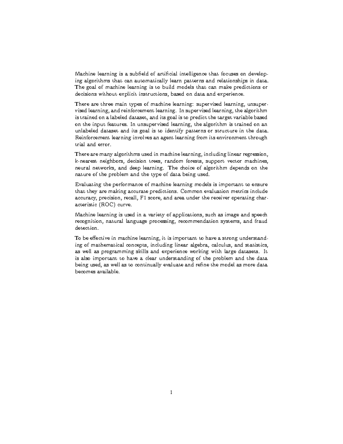 Machine learning - Computer Skills And Applications - Machine learning ...